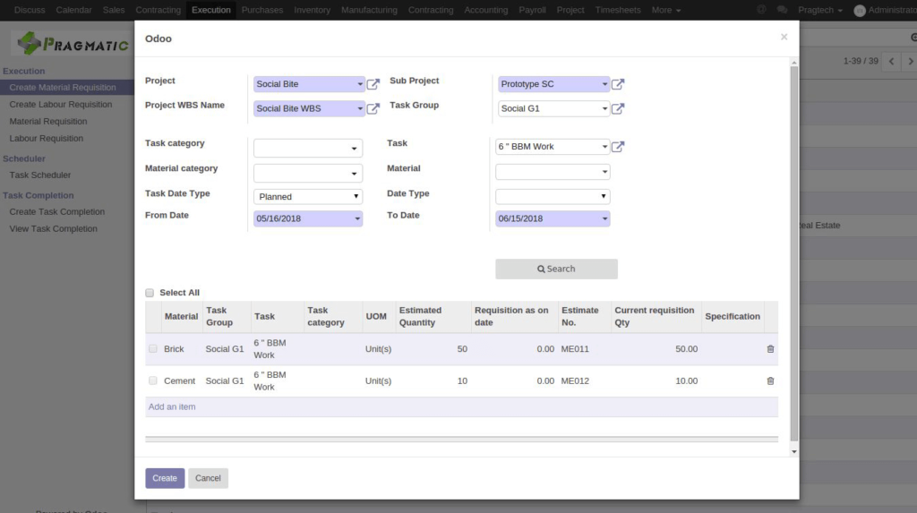Odoo Construction Purchase Management - Macrofix