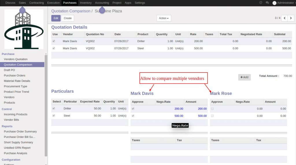 Odoo Construction Purchase Management - Macrofix