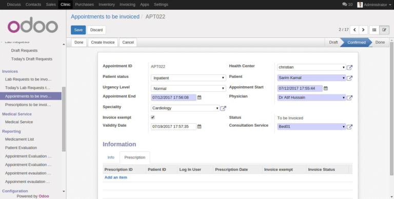 Odoo Clinic Management System - Macrofix