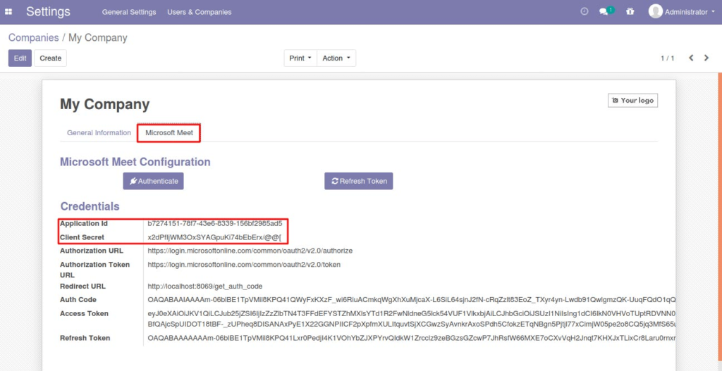Odoo Microsoft Teams Virtual Meetings Integration - Macrofix