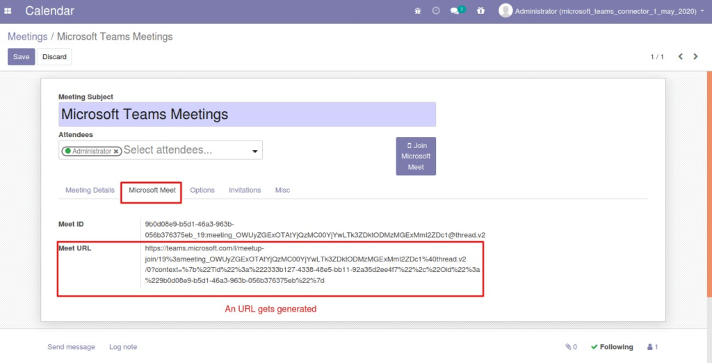 Odoo Microsoft Teams Virtual Meetings Integration - Macrofix