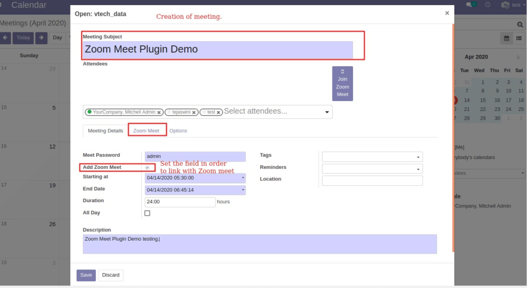 Odoo Zoom Meetings Connector Integration - Macrofix