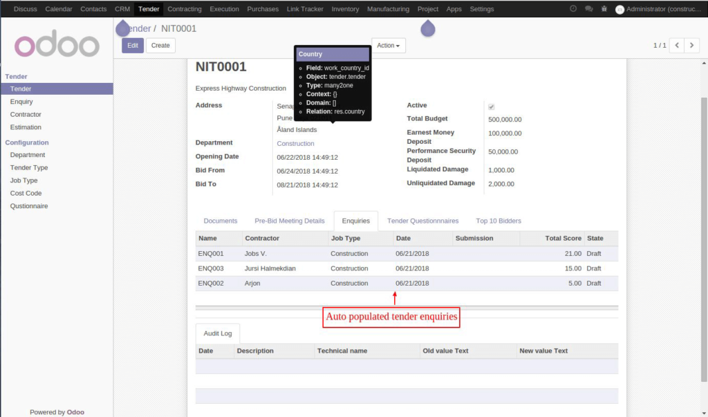 Odoo Tender Management for Improve Your Tendering Process - Macrofix